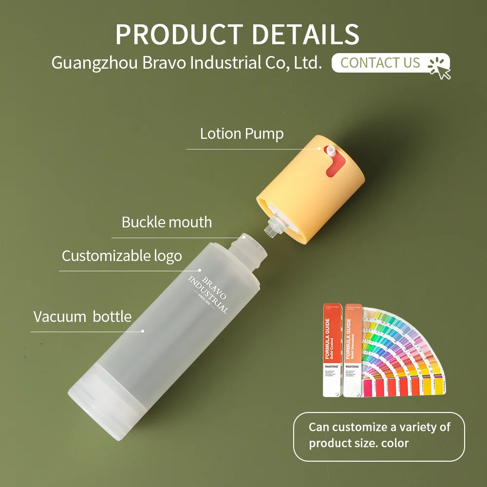 Custom Luxury Matte Airless Pump Bottles | Bravo Industrial